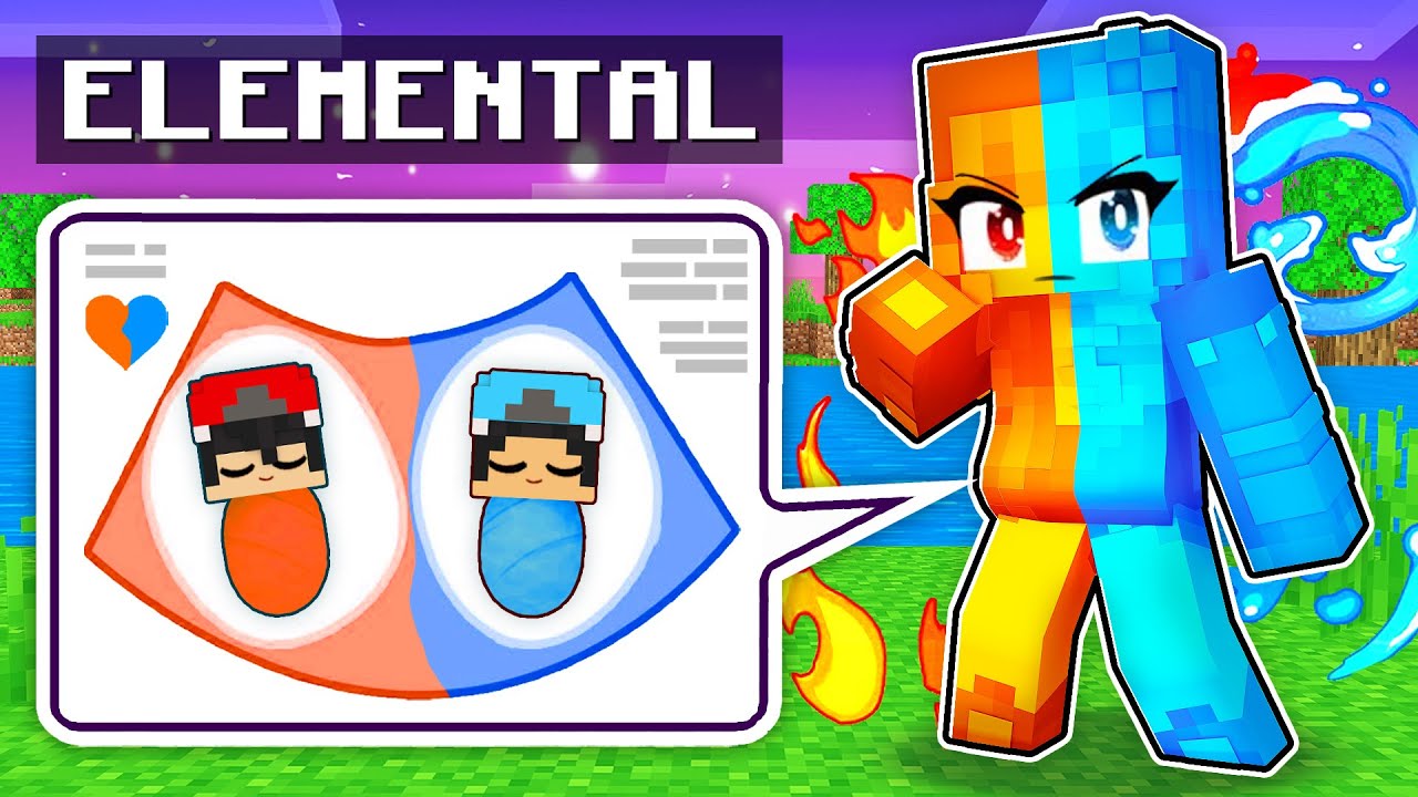 ELEMENTAL OMZ GIRL is PREGNANT with TWINS in Minecraft! - Parody Story ...