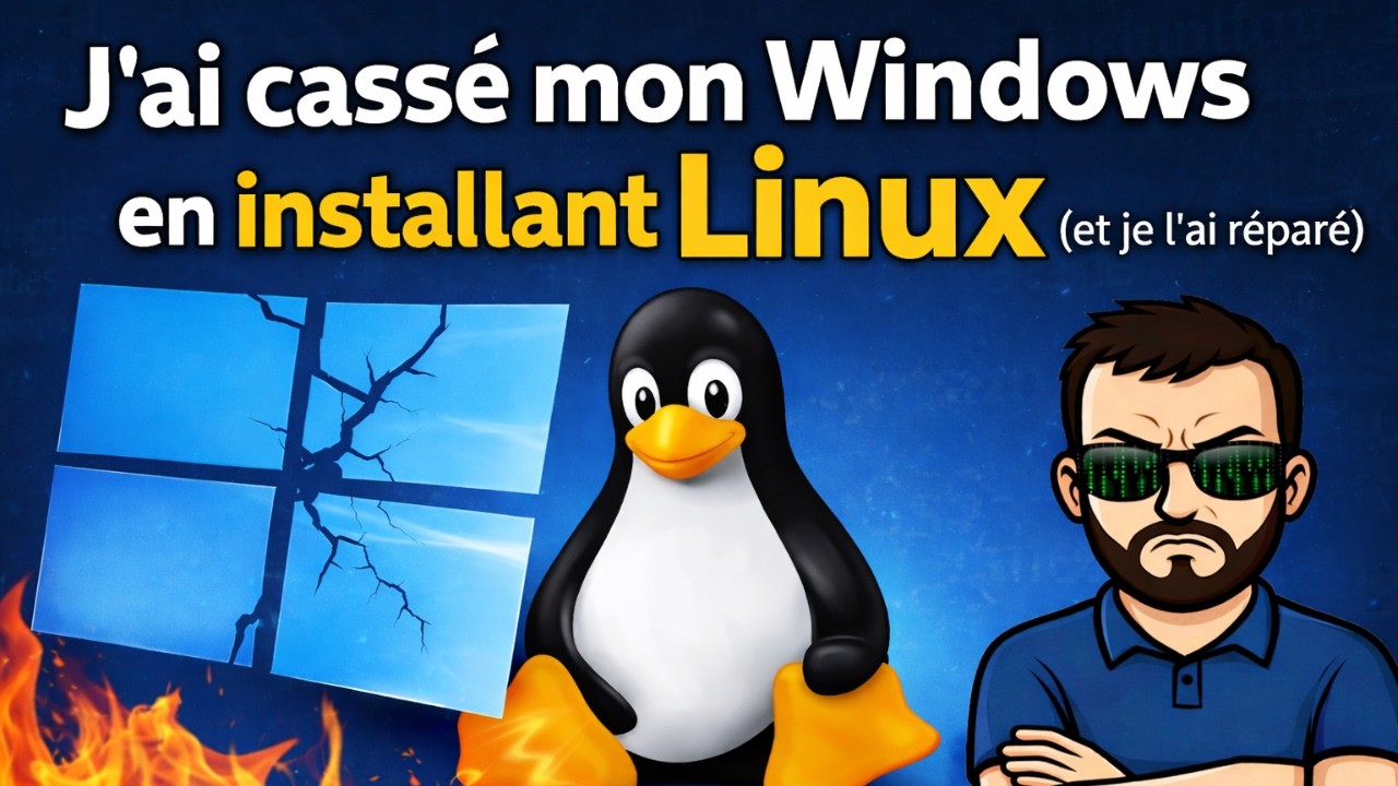 J'ai cassé mon Windows en installant Linux (et je l'ai réparé) - YouTube