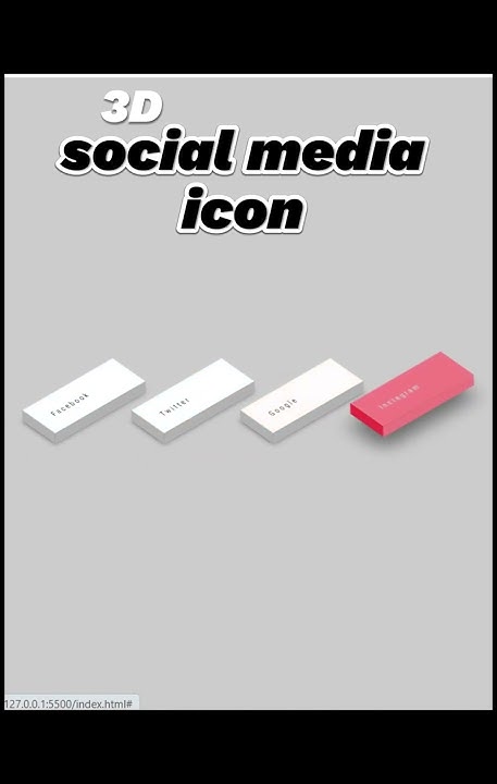 3d social media icons #mrcodding #tutorial #shortfeed #shortfeed - YouTube