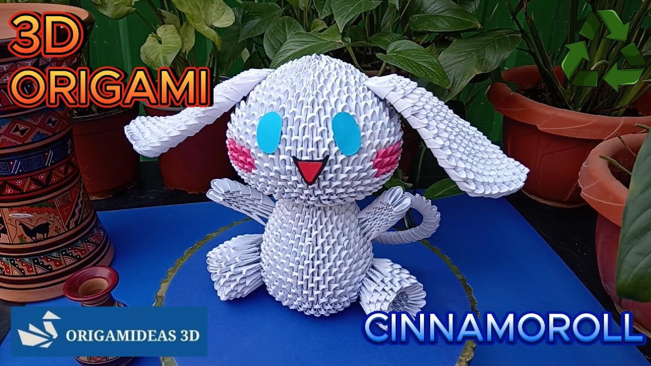 "Cinnamoroll" Sanrio animated character | 3D Origami with reusable ...