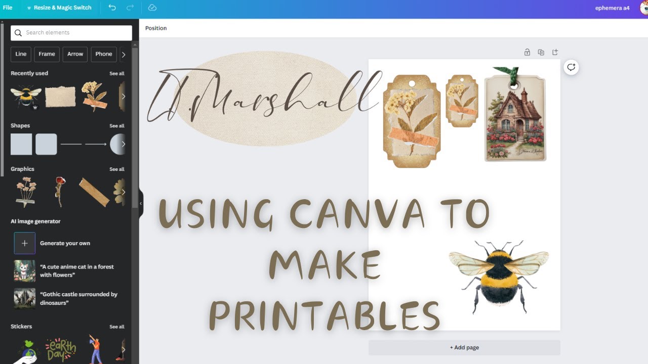 Get Creative With Canva: Design Your Own Junk Journal Printables! - YouTube