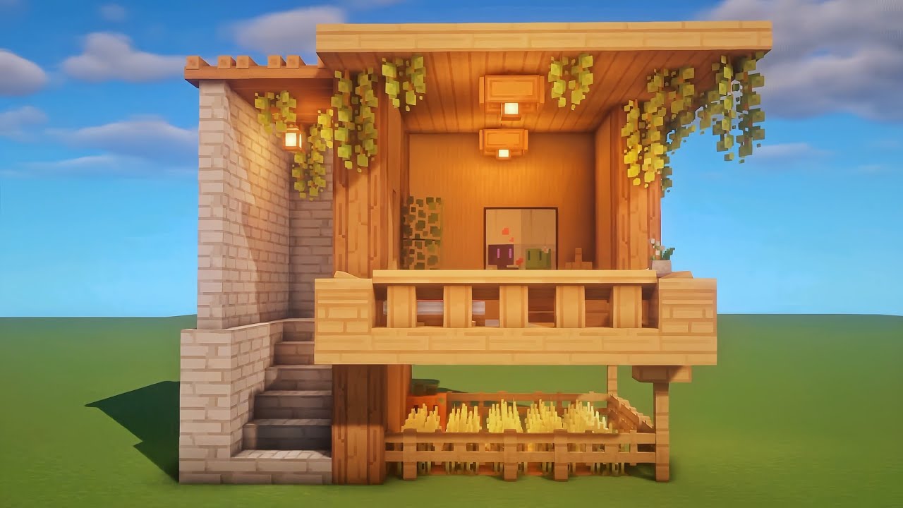 Super simple survival cabin minecraft build tutorial ! - YouTube