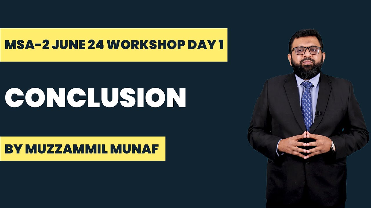 3. SPM J24 Workshop Day 1 - Conclusion - YouTube