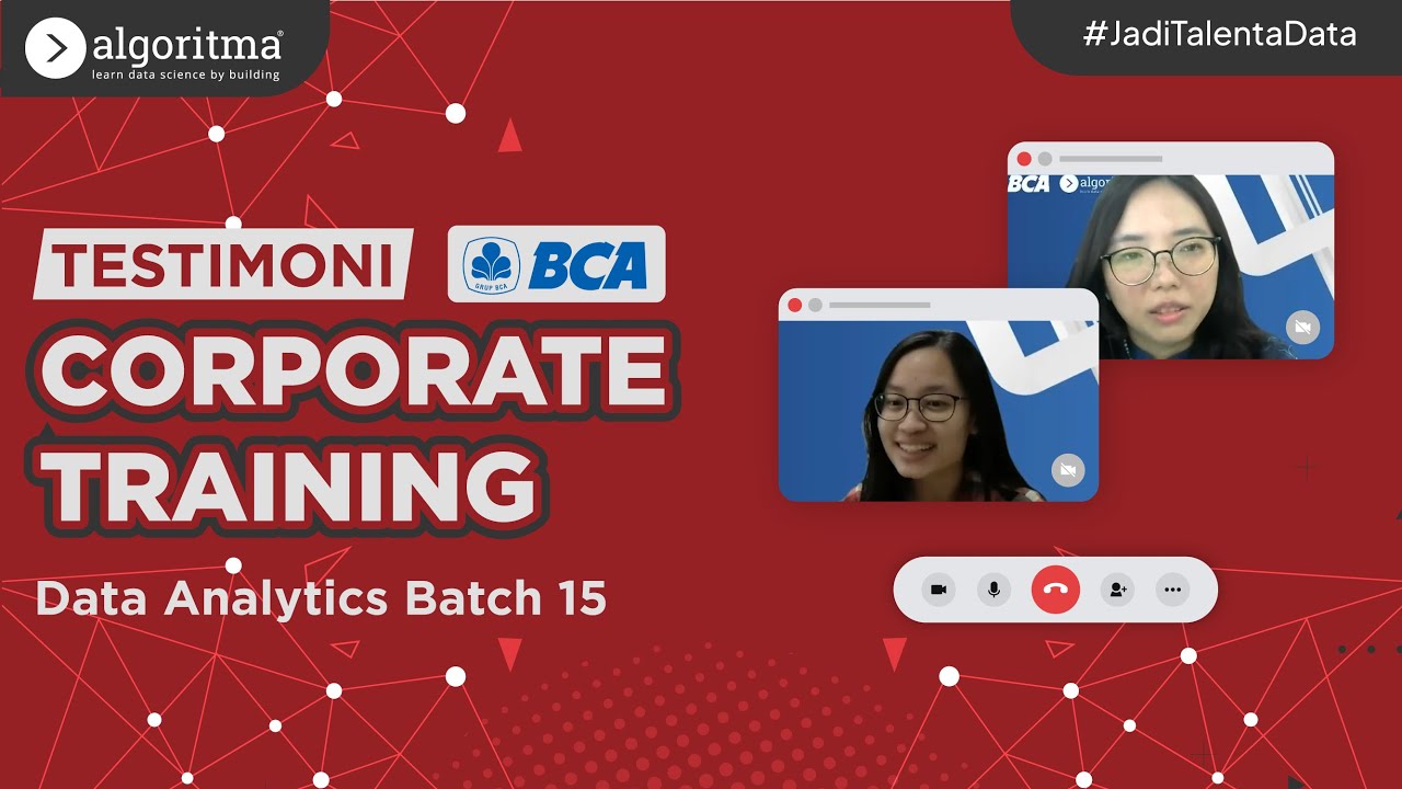 DATA ANALYTICS TRAINING BATCH 15 | Testimonial BCA | Algoritma 2023 ...