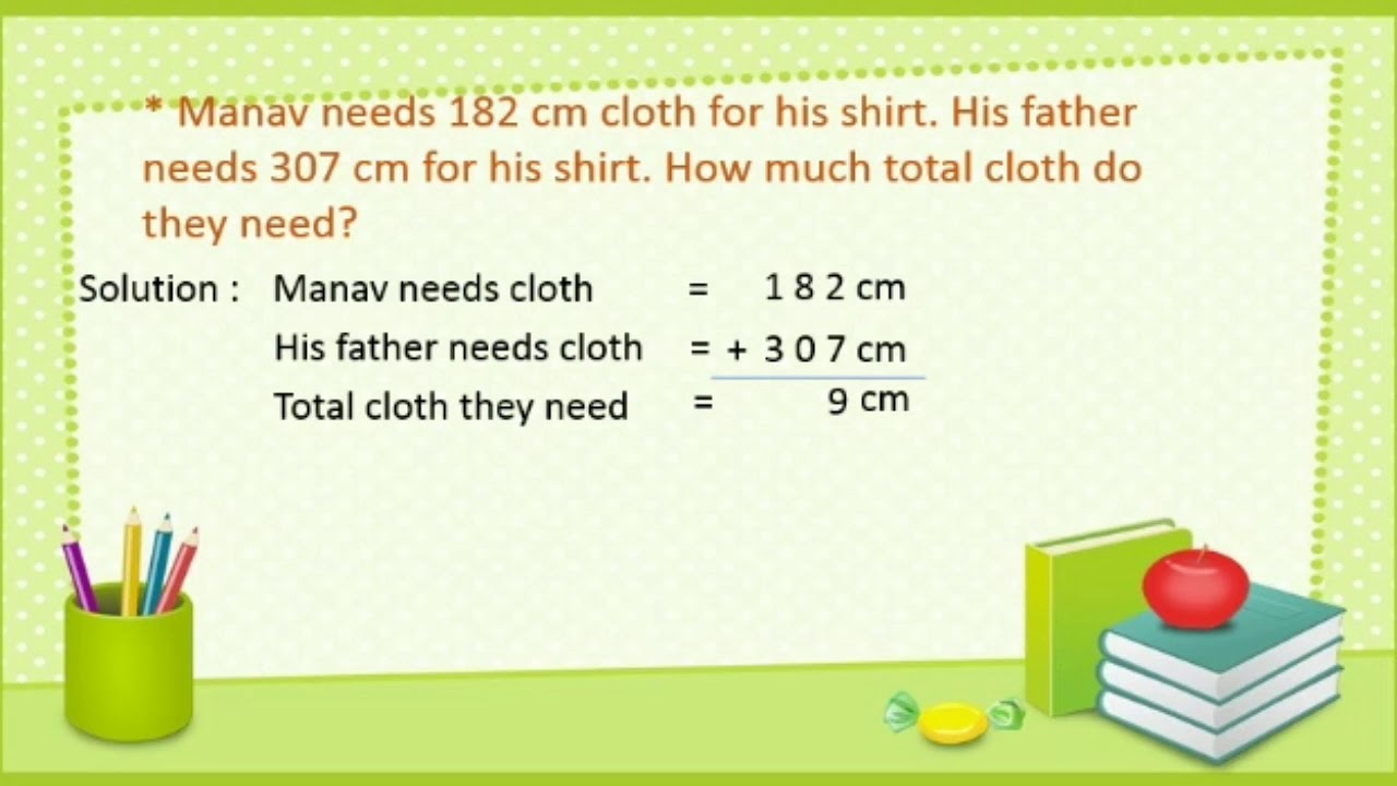 CLASS II MATHS TOPIC MEASUREMENT OF LENGTH WORD PROBLEMS ADDITION class-ii-maths-topic-measurement-of-length-word-problems-addition