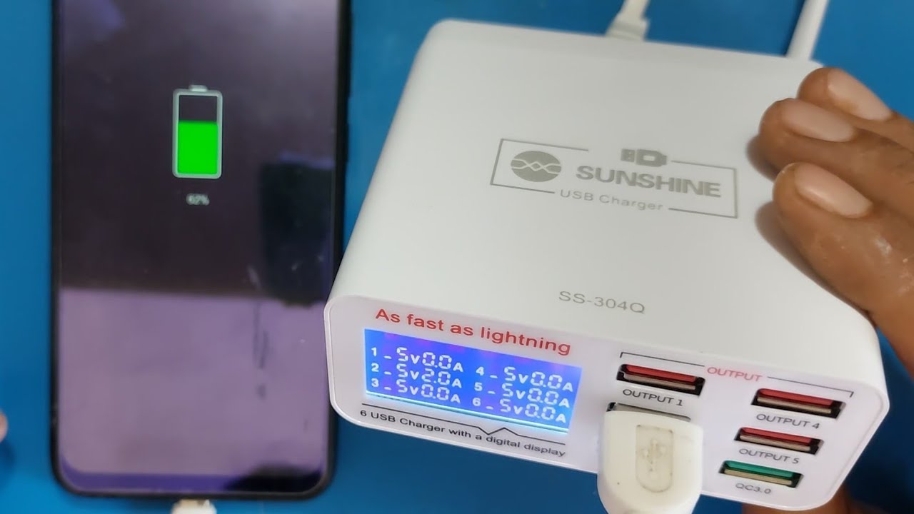 6 usb charger with digital display/6 usb port charger adapter with ...