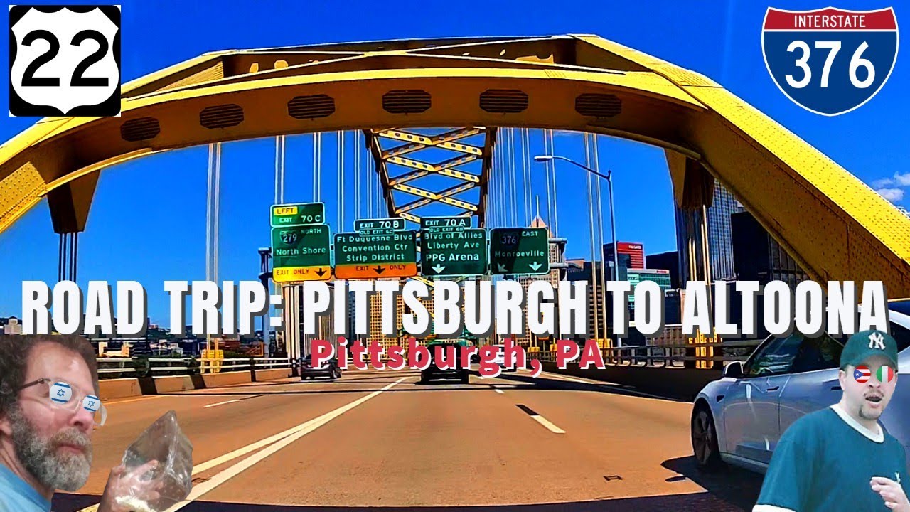 (2) CITY DRIVING THRU PITTSBURGH, PA | US 22 | I-376 | Fort Pitt Tunnel ...