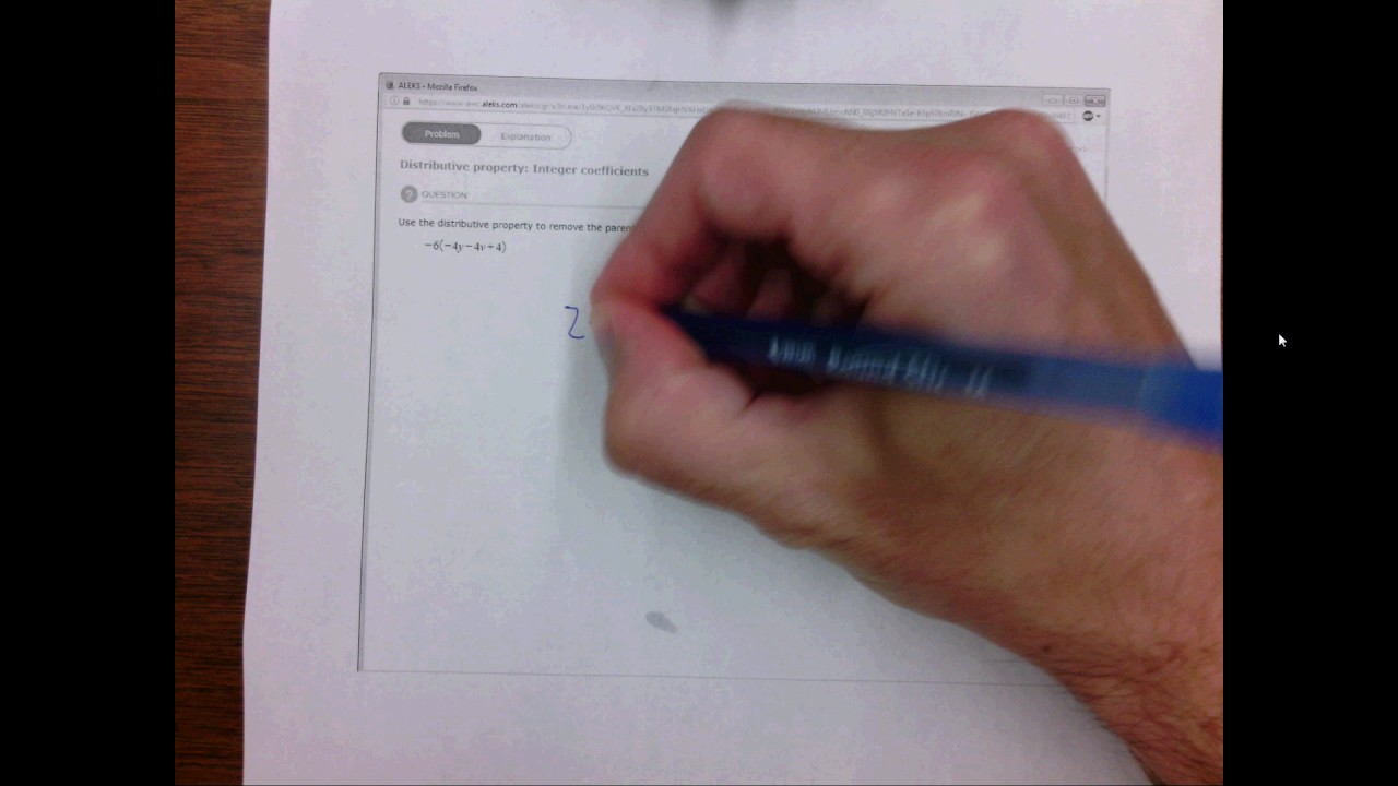 1.2d Distributive property integer coefficients - YouTube