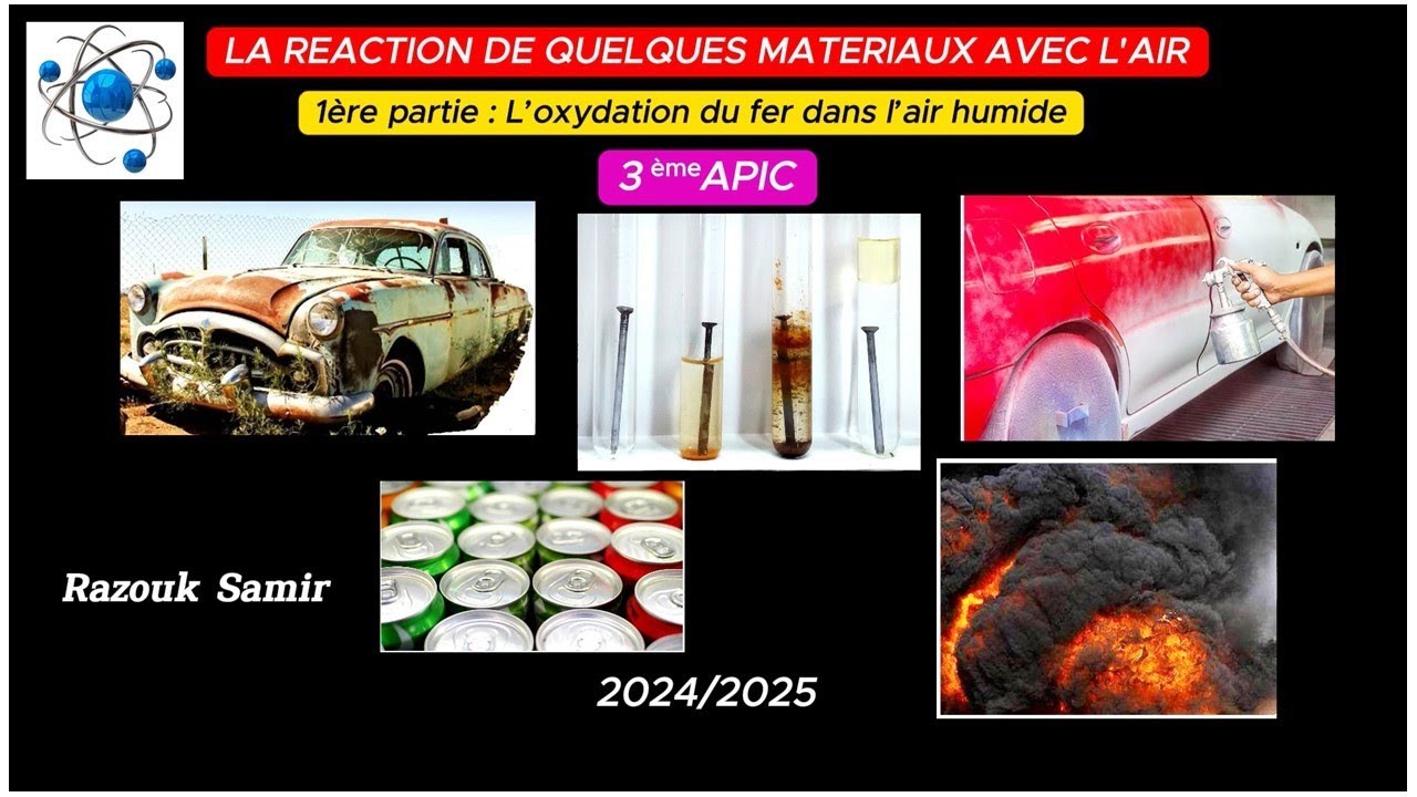 Réaction de quelques matériaux avec l'air 1ère partie L'oxydation du ...