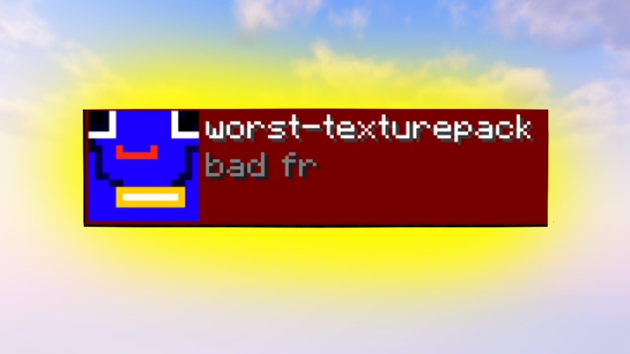 The WORST Minecraft texture pack of ALL TIME - YouTube