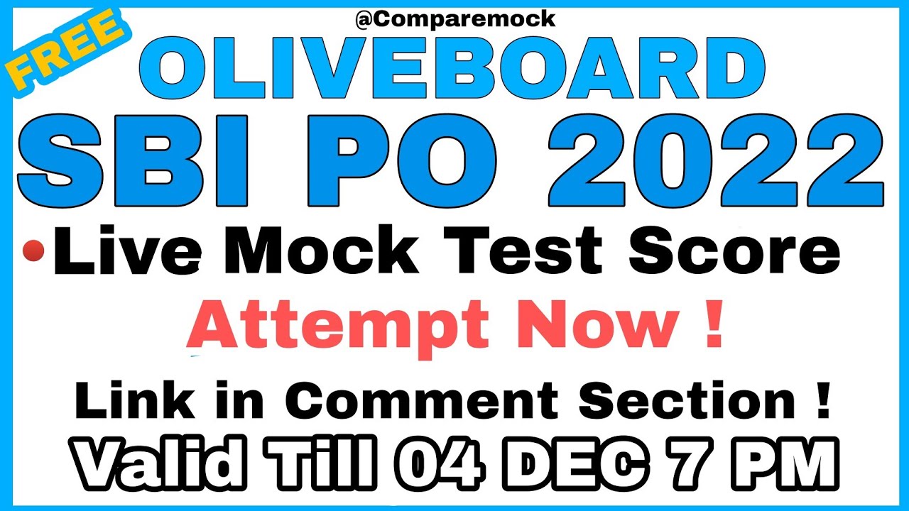 OLIVEBOARD SBI PO 2022 Live Test Valid Till 04 DEC 7 PM Link In oliveboard-sbi-po-2022-live-test-valid-till-04-dec-7-pm-link-in