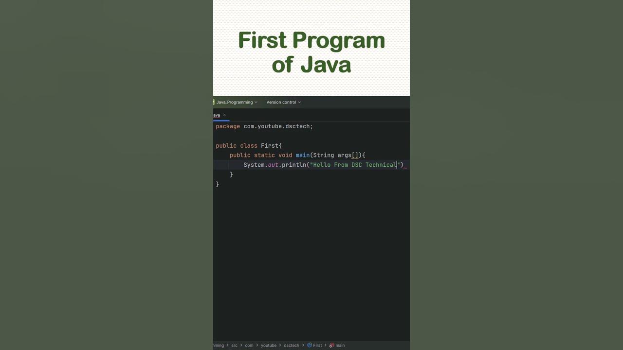 First Program of Java #java #javaprogramming #ytshorts #shorts #shortvideo #short #youtubeshorts ...