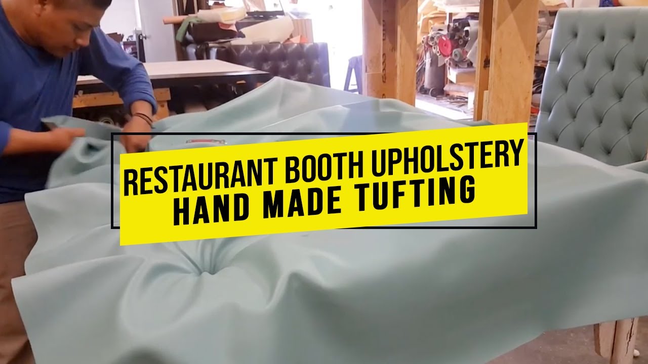 Restaurant Booth Upholstery, Hand Made Tufting. [Button Assembly on ...