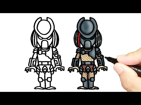 How to draw Fortnite skins【PREDATOR】Easy & Cute drawing｜Jolly Art NEGI ...