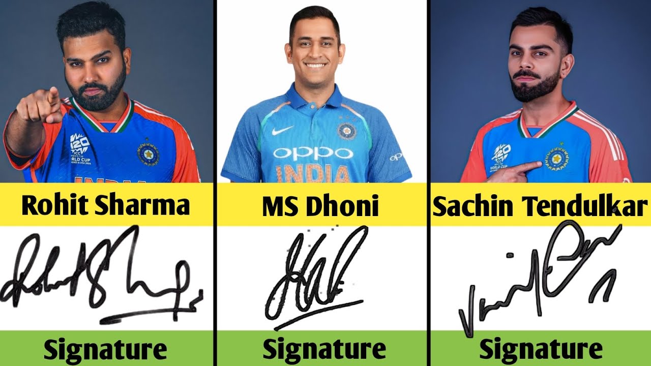 Famous Indian Cricketer's Signature - YouTube