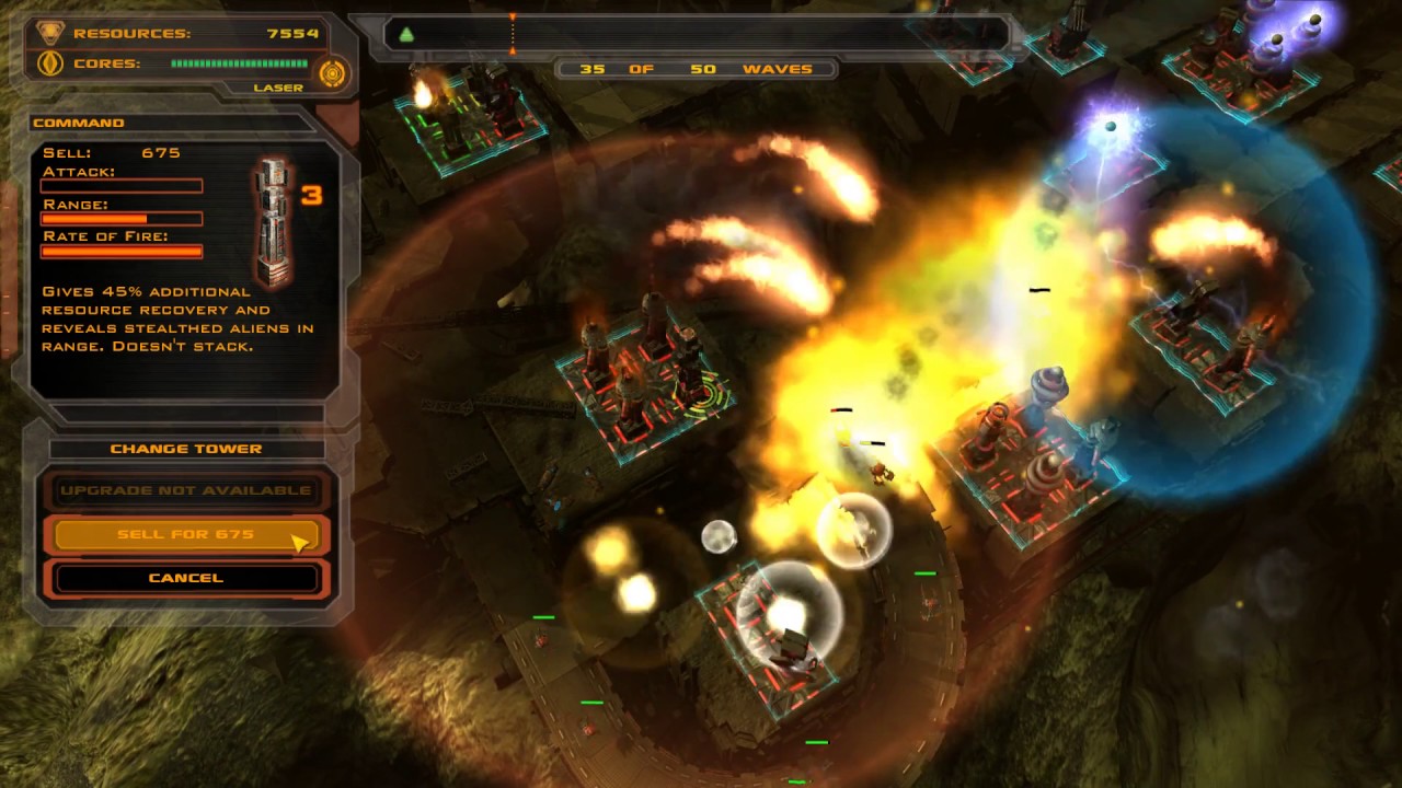 Defense Grid - Mission 12 - Guardians Fall - Adrenaline - Gold - YouTube