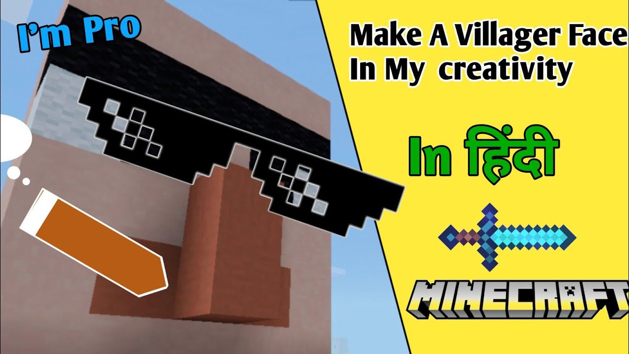 Part#21 Make A Villager Face In My creativity | in Hindi main ...