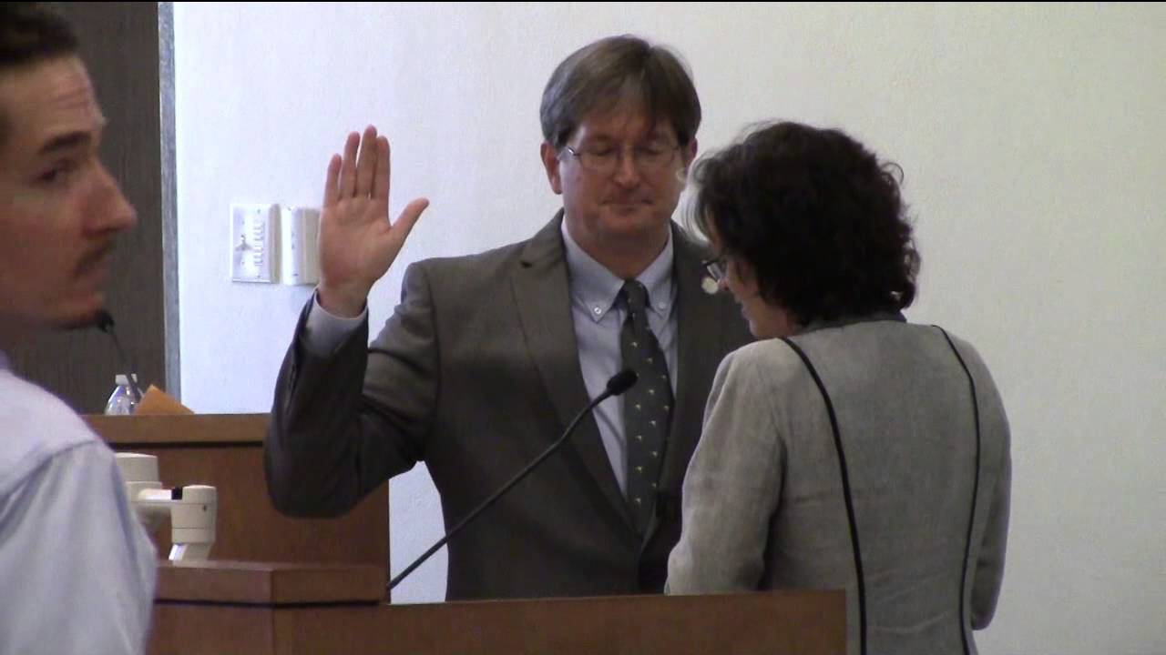 Commissioner Greg Seidel sworn in to office - YouTube