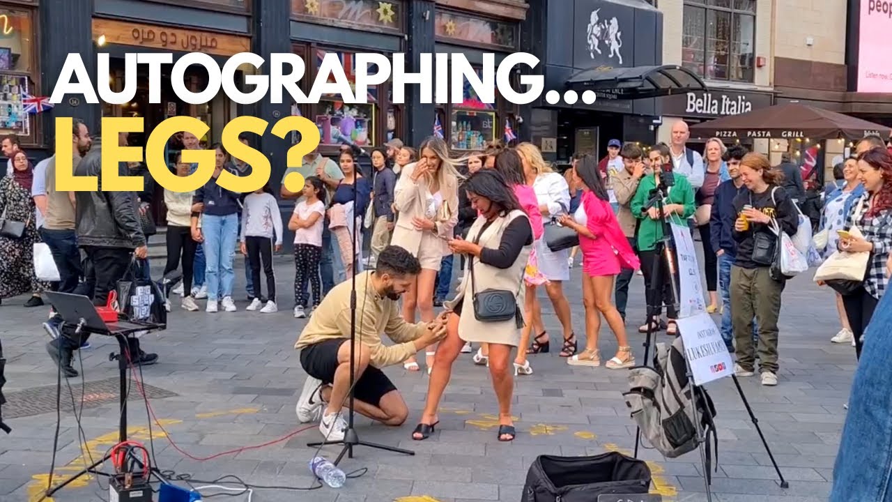 Autographing CDs and... LEGS??? - YouTube