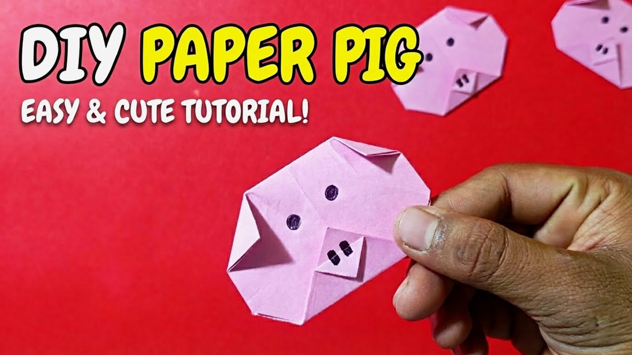 How to easy Pig craft for kids | Diy Pig craft for kids | Origami Pig ...