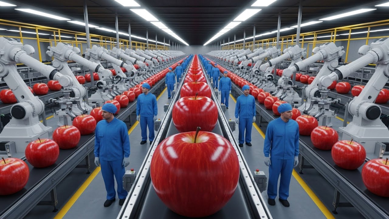 Inside a Apple Juice Factory: How They Harvest and Make Fresh Apple ...
