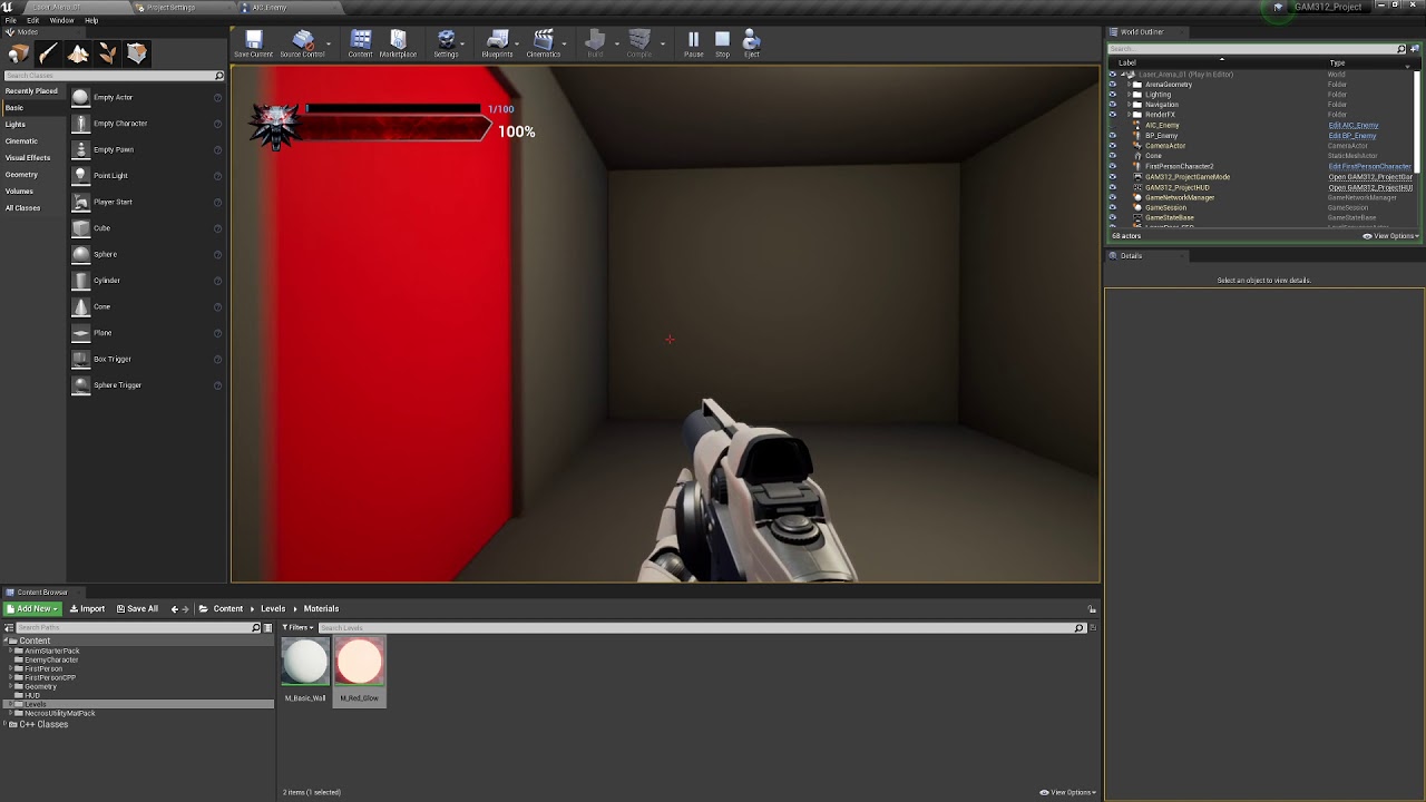 GAM312 UI/HUD milestone - YouTube