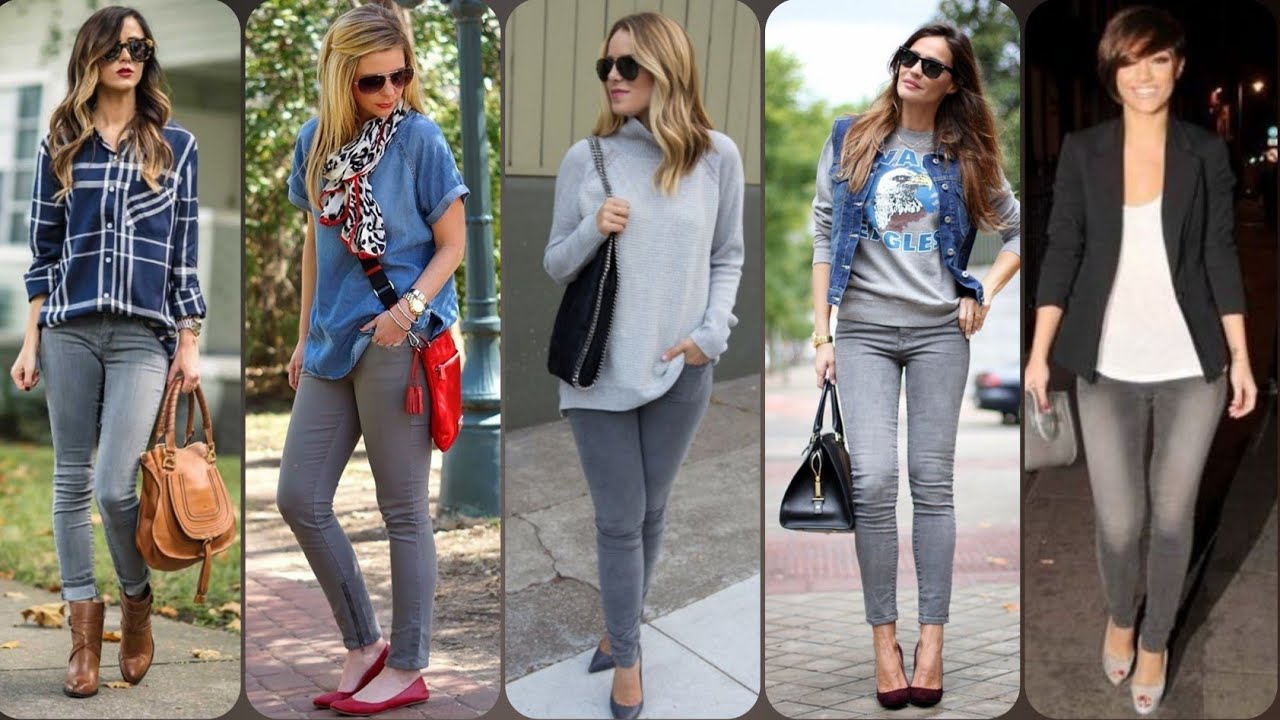 COMO COMBINAR PANTALONES GRIS LOOKS PARA SEÑORAS 2021 COMO USAR ...