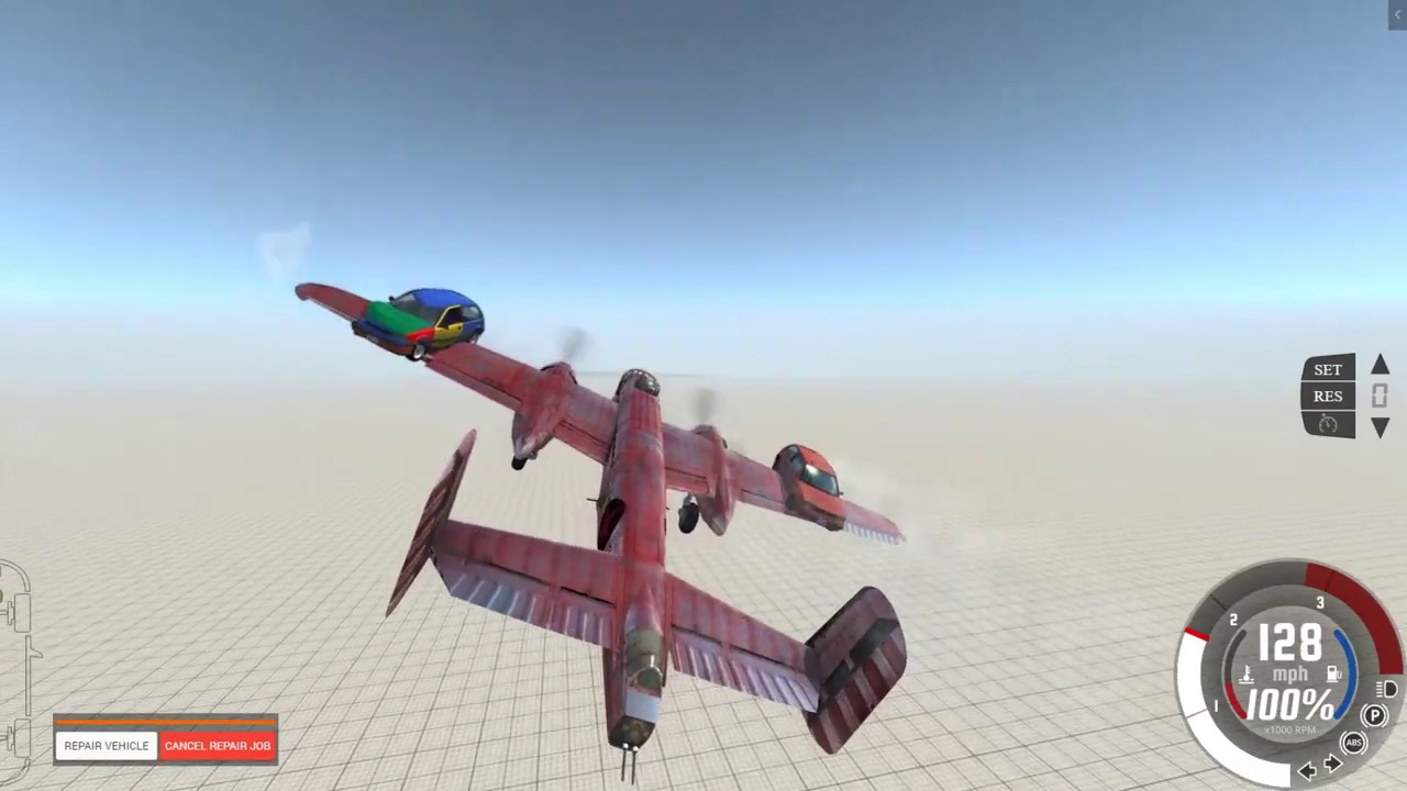 BeamNG Drive - Flying car carrier - YouTube