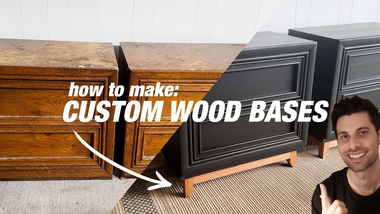How to Build Custom Wood Bases // DIY Furniture // Furniture Flips ...