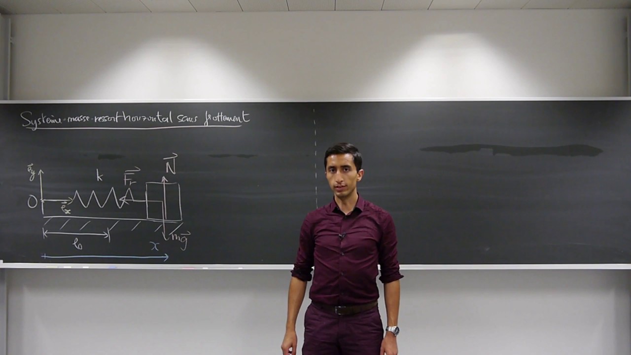 Système masse-ressort: oscillateur harmonique non-amorti 17/26 - YouTube