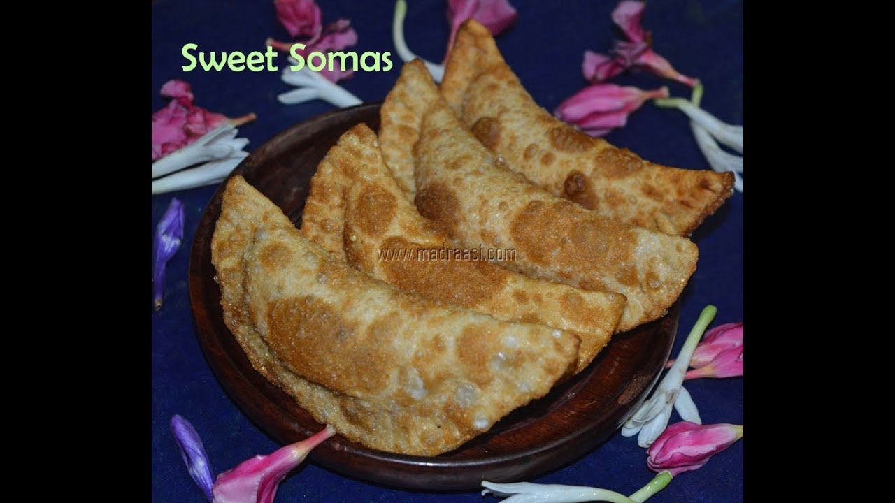 Sweet Somas Recipe | How to make Karanji - Vinayagar Chaturthi spl ...