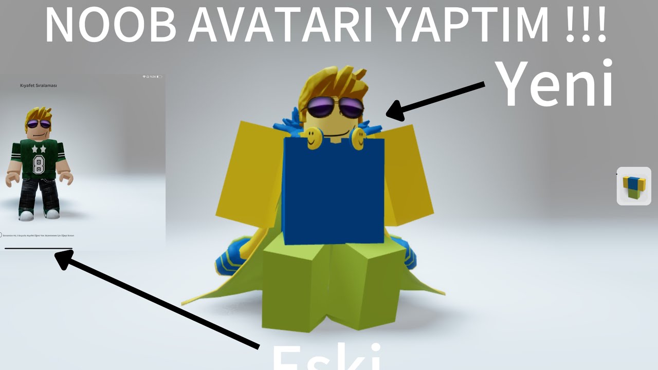 400 robux aldım !!! noob karakteri yaptım - YouTube