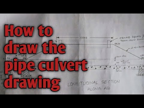 How to draw the pipe culvert drawing. - YouTube