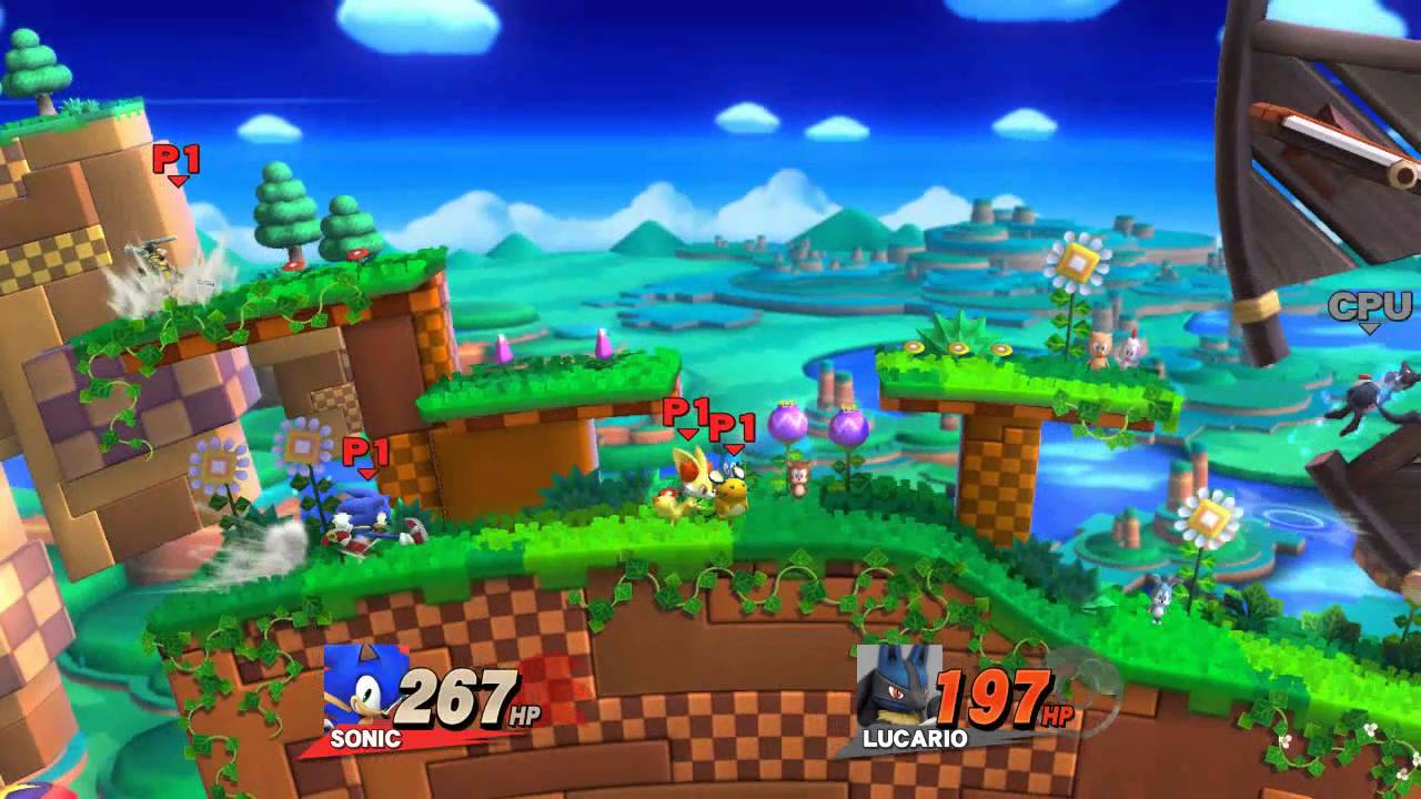 Super Smash Bros Wii U Sonic vs. Lucario - YouTube