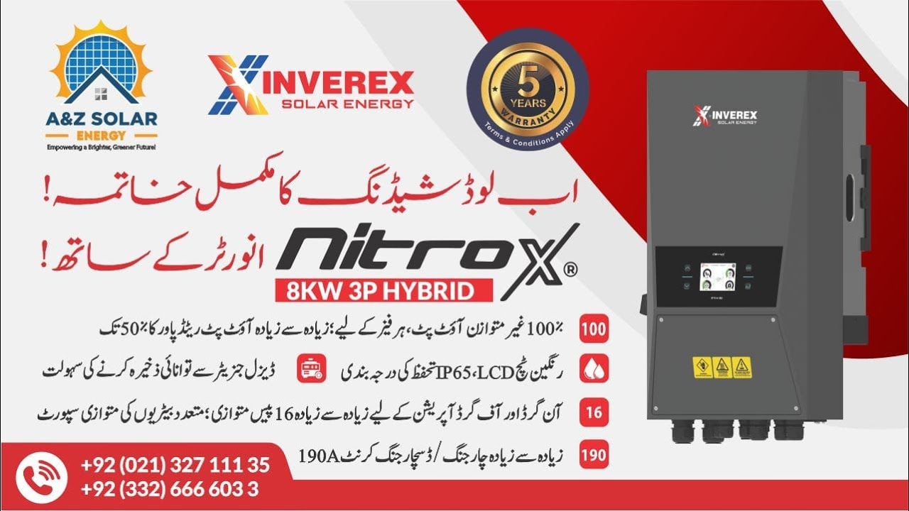 Next-Gen Solar | Inverex Nitrox 8kW 3 Phase Hybrid Inverter ⚡☀ - YouTube