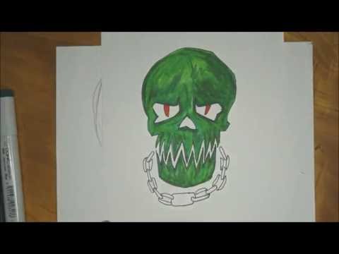 How to draw Killer Croc logo (Suicide Squad) - YouTube