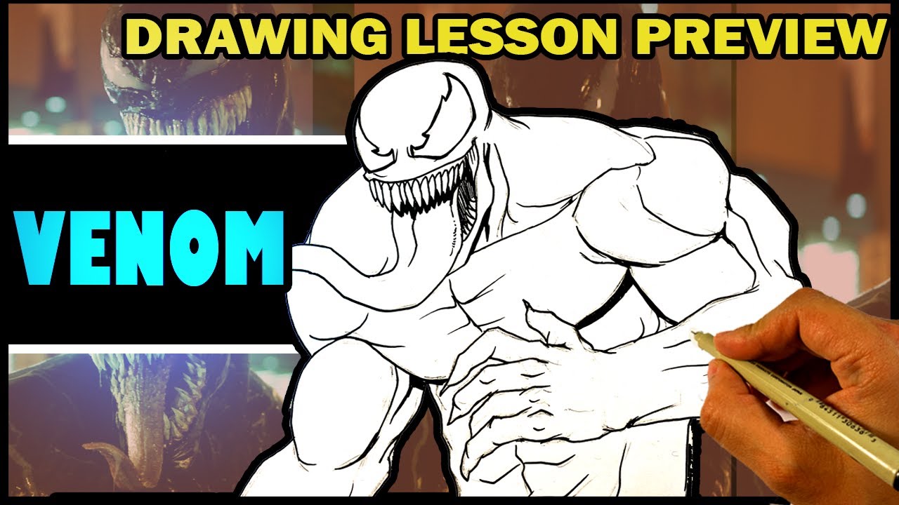 [PREVIEW] How to Draw VENOM - YouTube