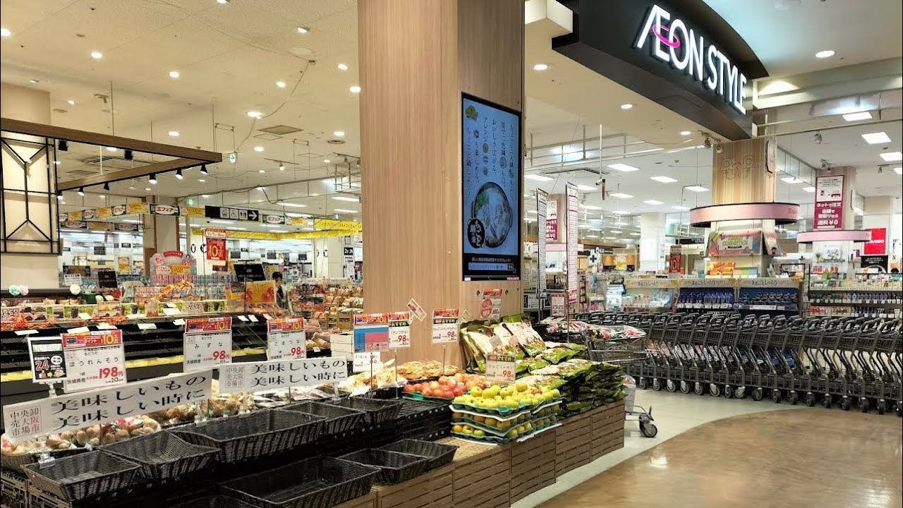 Grocery shopping di aeon mall Japan cek - YouTube