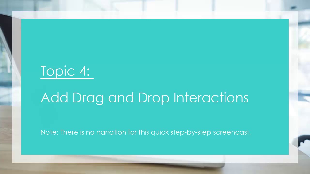 Topic 4 Add Drag and Drop Interaction - YouTube