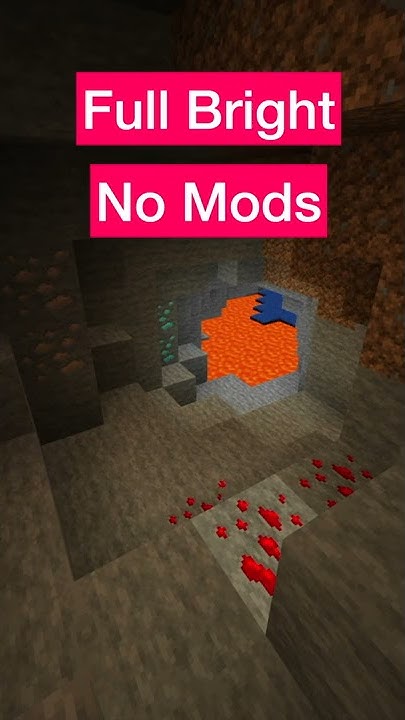 How to get full brightness in minecraft (no mods) - YouTube