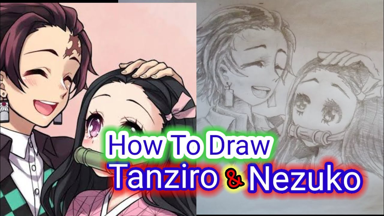 🔴How To Draw Nezuko & Tanziro #anime #drawing #nezuko - YouTube