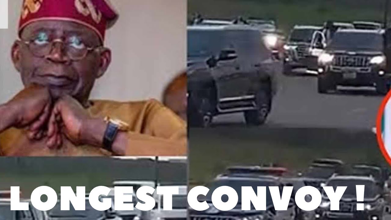 The Longest Presidential Convoy In Nigeria, President Bola Tinubu - YouTube