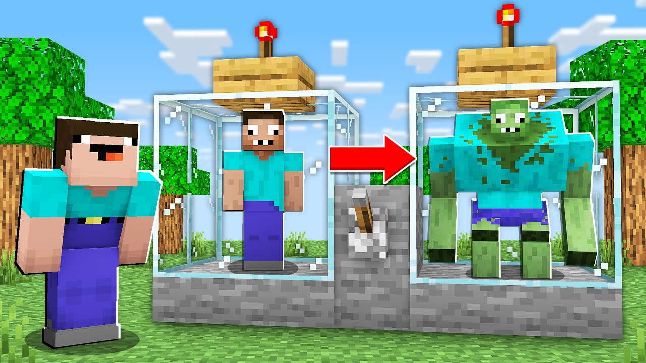 Noob Turned Pro into Zombie Mutant in Minecraft ! Noob Vs Pro Minecraft ...