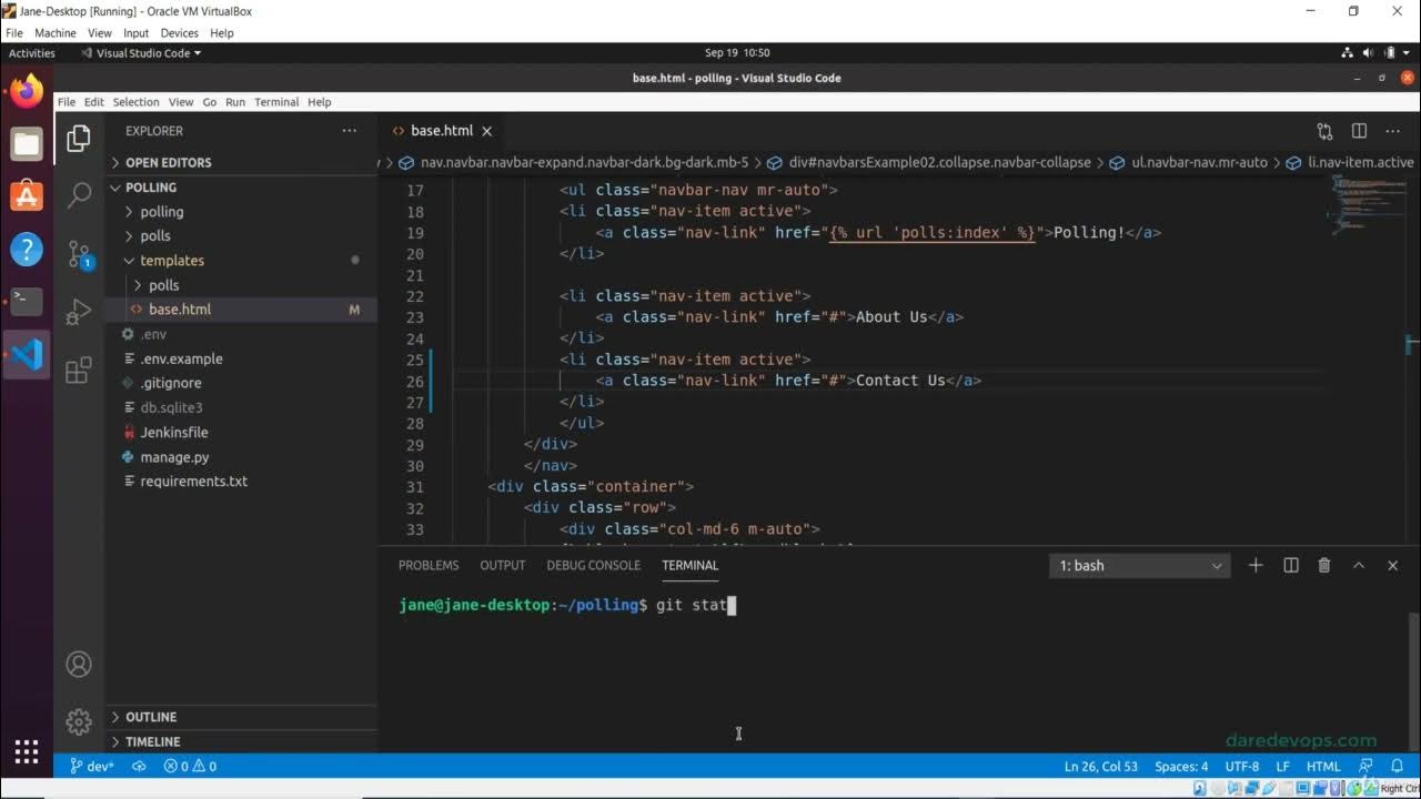Devops Project 2022 |Working With Multiple Developers| 5 Jane Adds a New Feature to the ...