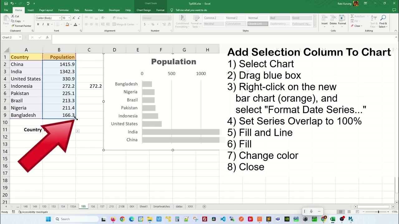 Dynamically highlight chart - Excel Tips and Tricks - YouTube