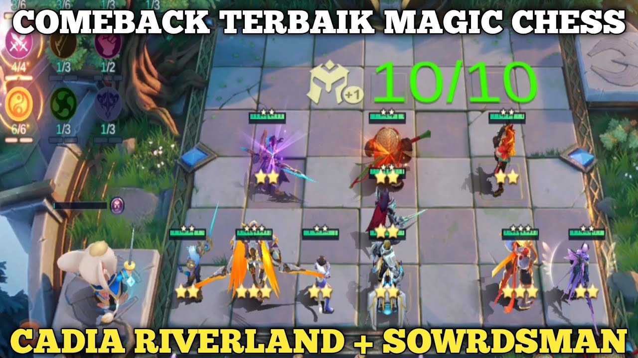 COMBO CADIA RIVERLAND + SWORDSMAN META 2022 MAGIC CHESS INDONESIA - YouTube