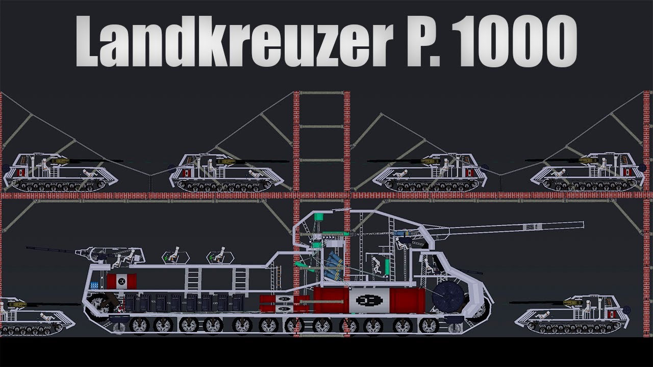 Landkreuzer P. 1000 «Ratte» vs Maus in People Playground - YouTube