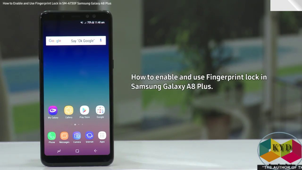 How to Enable and Use Fingerprint Lock in SM-A730F | Samsung Galaxy A8 ...