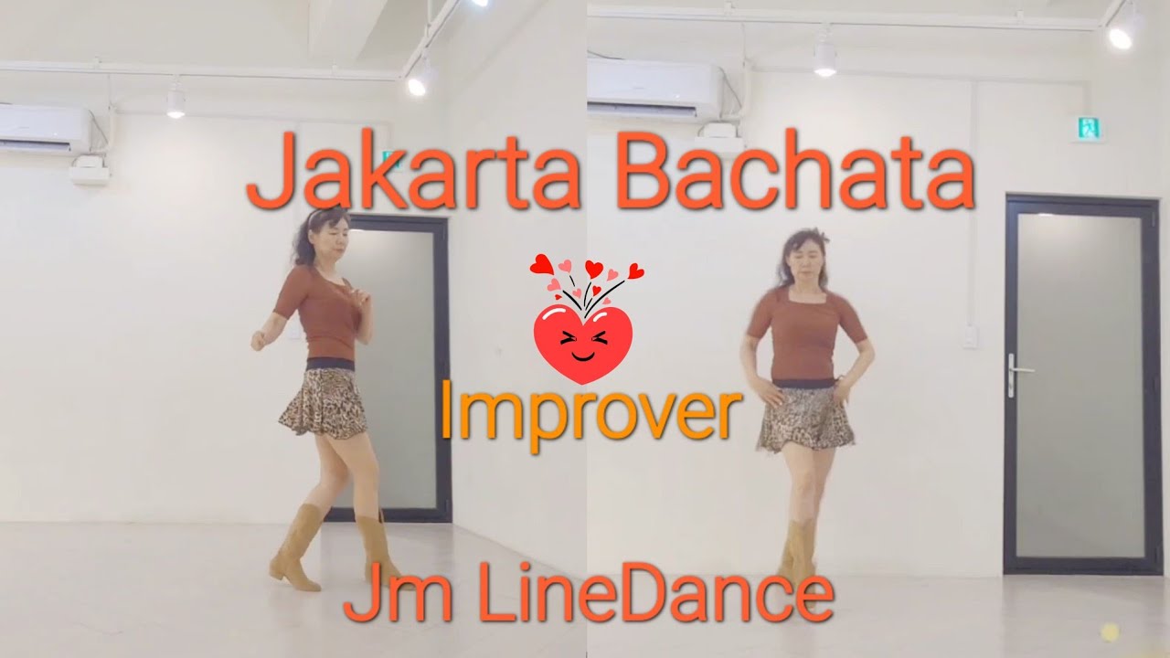 Jakarta Bachata/ 자카르타 바차타 라인댄스/Improver:Level - YouTube