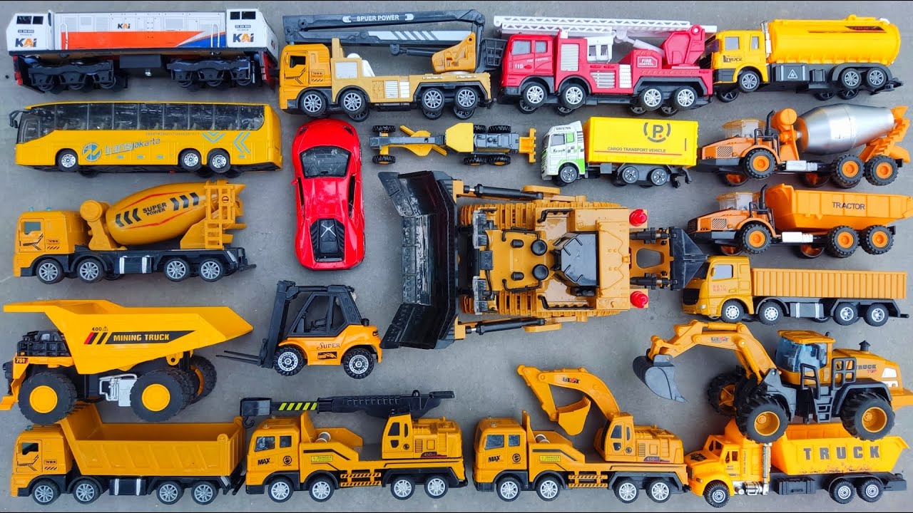 Bulldozer, Excavator, Lamborghini, Truk Tambang, Kereta Api, Mobil ...
